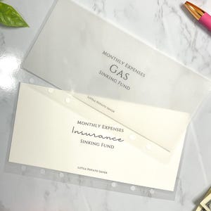 MONTHLY Sinking Fund Cash Envelopes | Minimalistic Collection | A6 ...