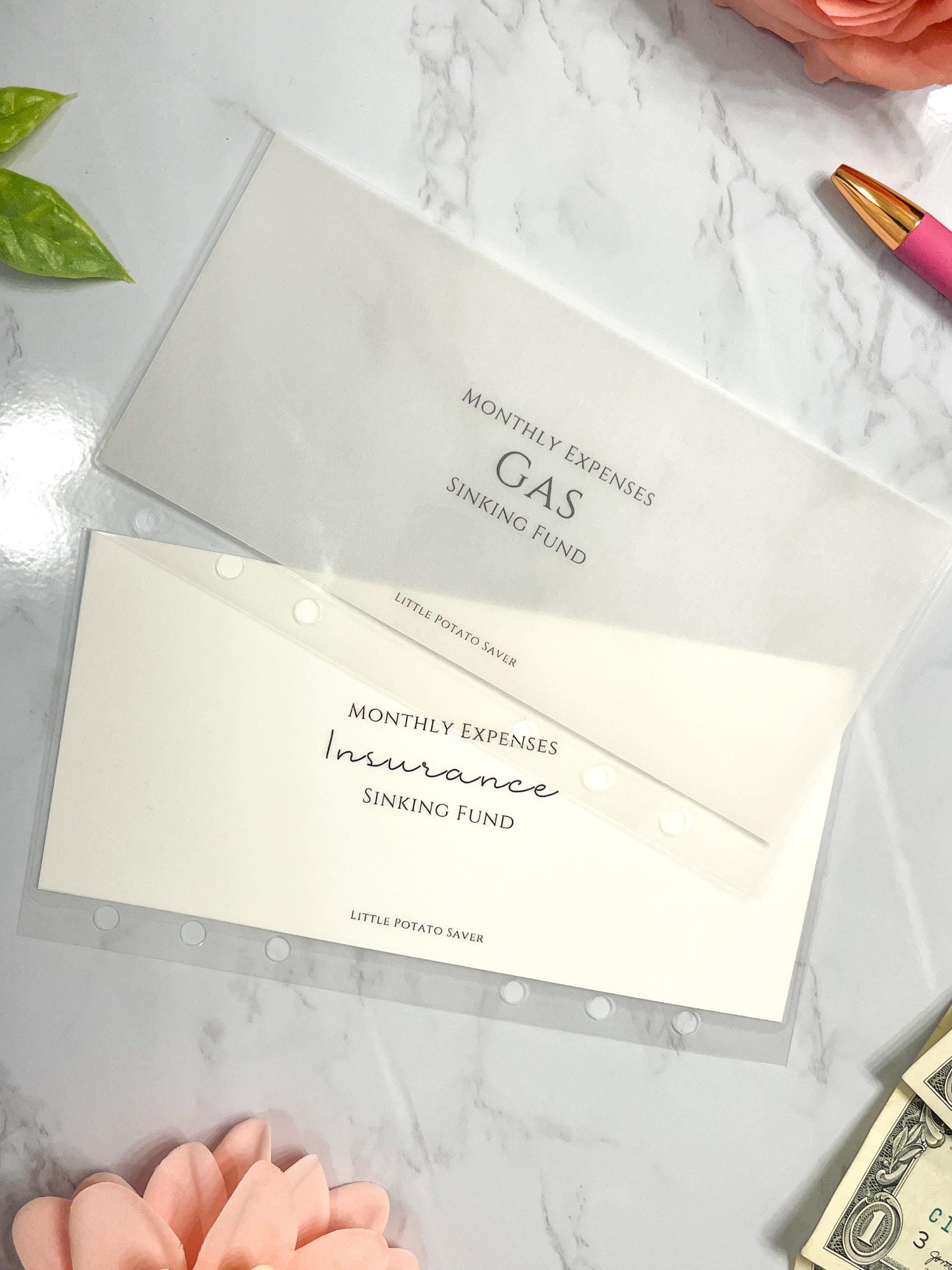 MONTHLY Sinking Fund Cash Envelopes | Minimalistic Collection | A6 ...