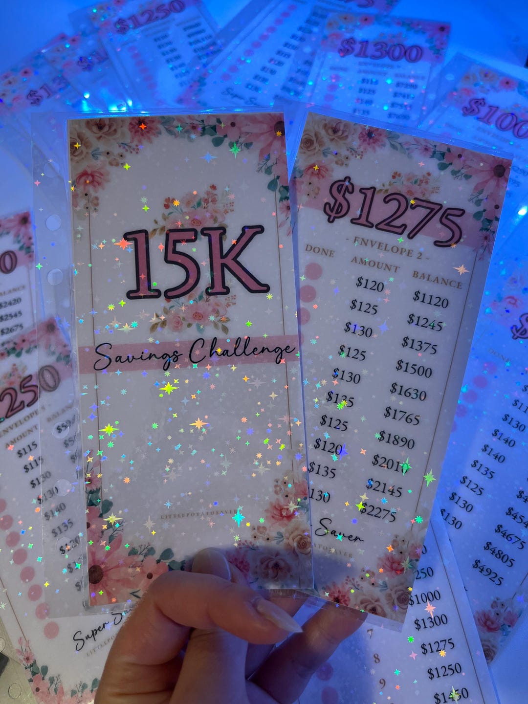 Sparkle 5k 10k 15k Pink Blossom Flower Savings Challenge | Optional ...