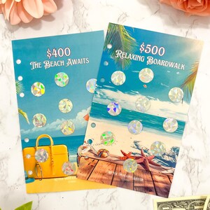 1k 2.5k 5k Summer Beaches SCRATCH OFF Savings Challenge | for A6 Budget ...