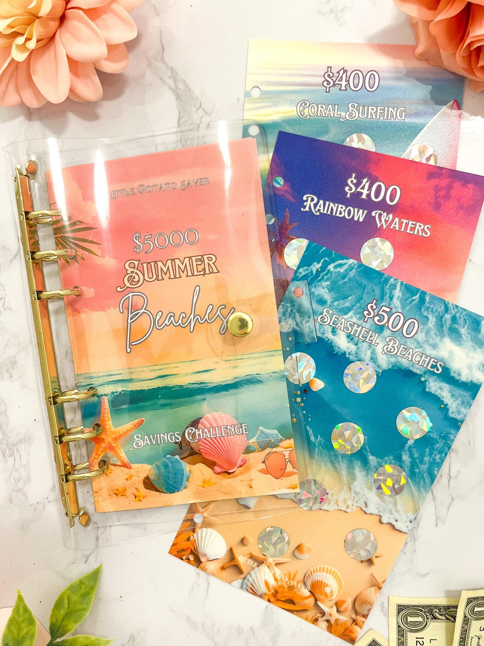 1k 2.5k 5k Summer Beaches SCRATCH OFF Savings Challenge | for A6 Budget ...