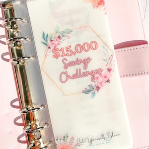 5k 10k 15k Envelope Savings Challenge | Floral Vellum Cash Envelopes ...