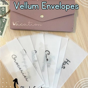 Slim Cash Envelope Wallet Optional STARLIGHT MINIMALISTIC VELLUM Cash ...