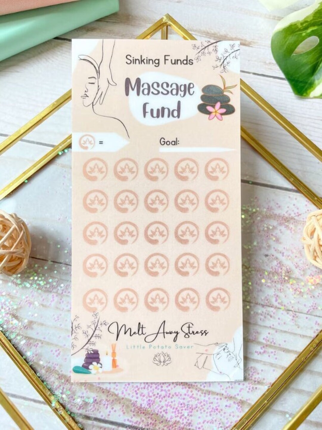 Massage| Self Care Savings Challenge | Sinking Fund | Money Tracker ...