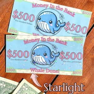 Money Place Holders - Cute Animals | 50-1000 Fully Funded | A6 Savings ...