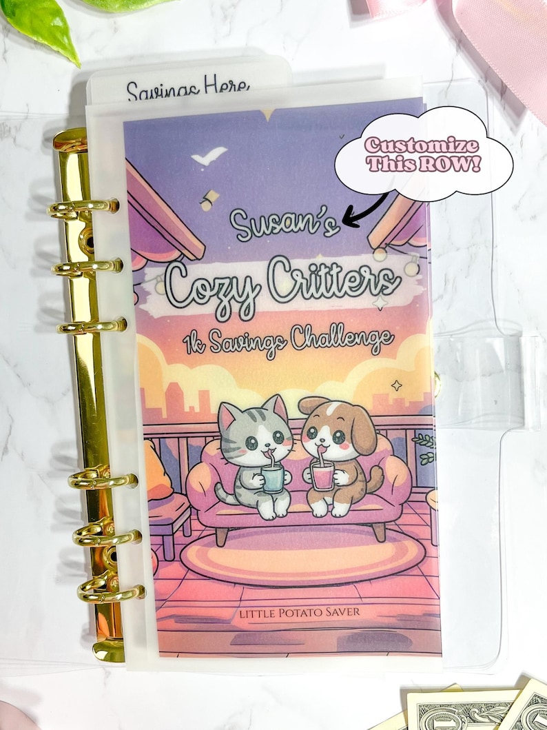 Cozy Critters Savings Challenge L Matte Vellum Envelopes L Frosted ...