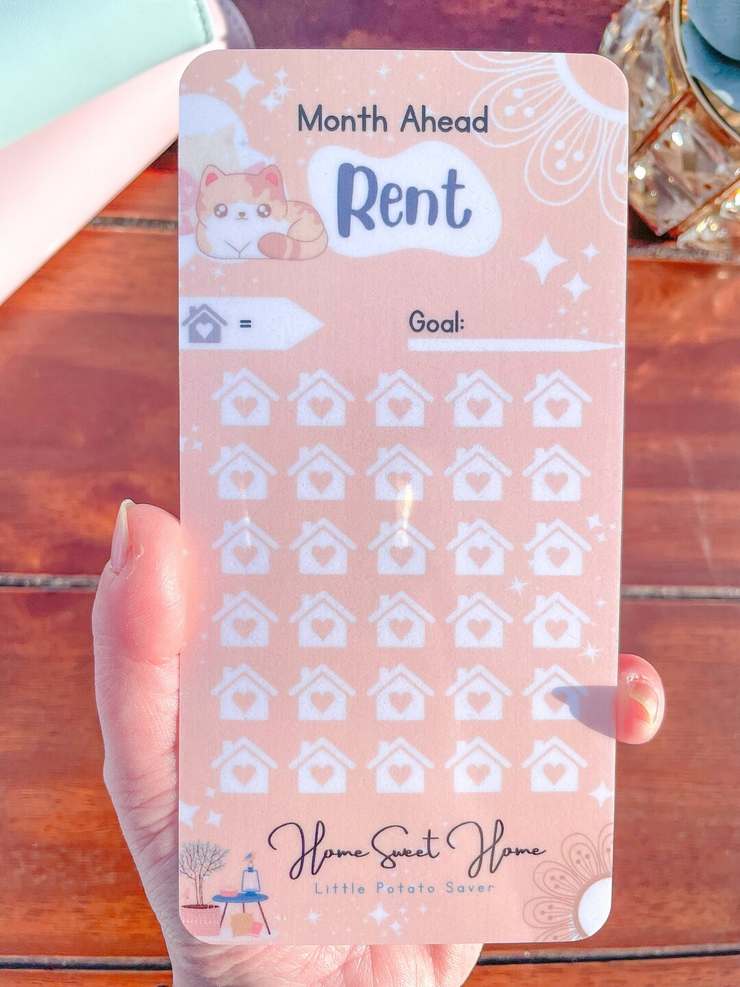 Rent L Month Ahead Savings Challenge | Money Tracker | Laminated | for ...