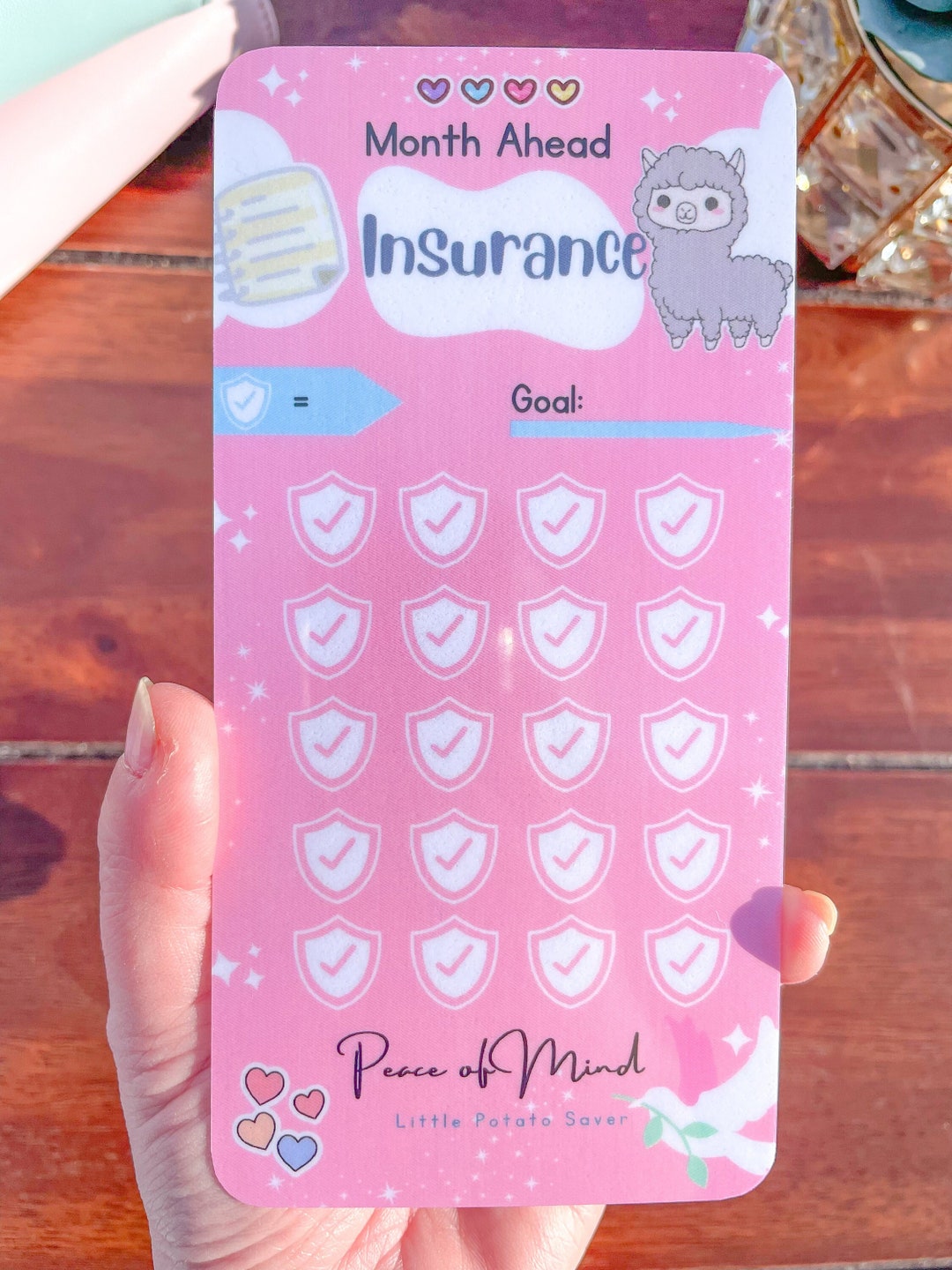 Insurance L Month Ahead Savings Challenge Money Tracker Laminated for ...