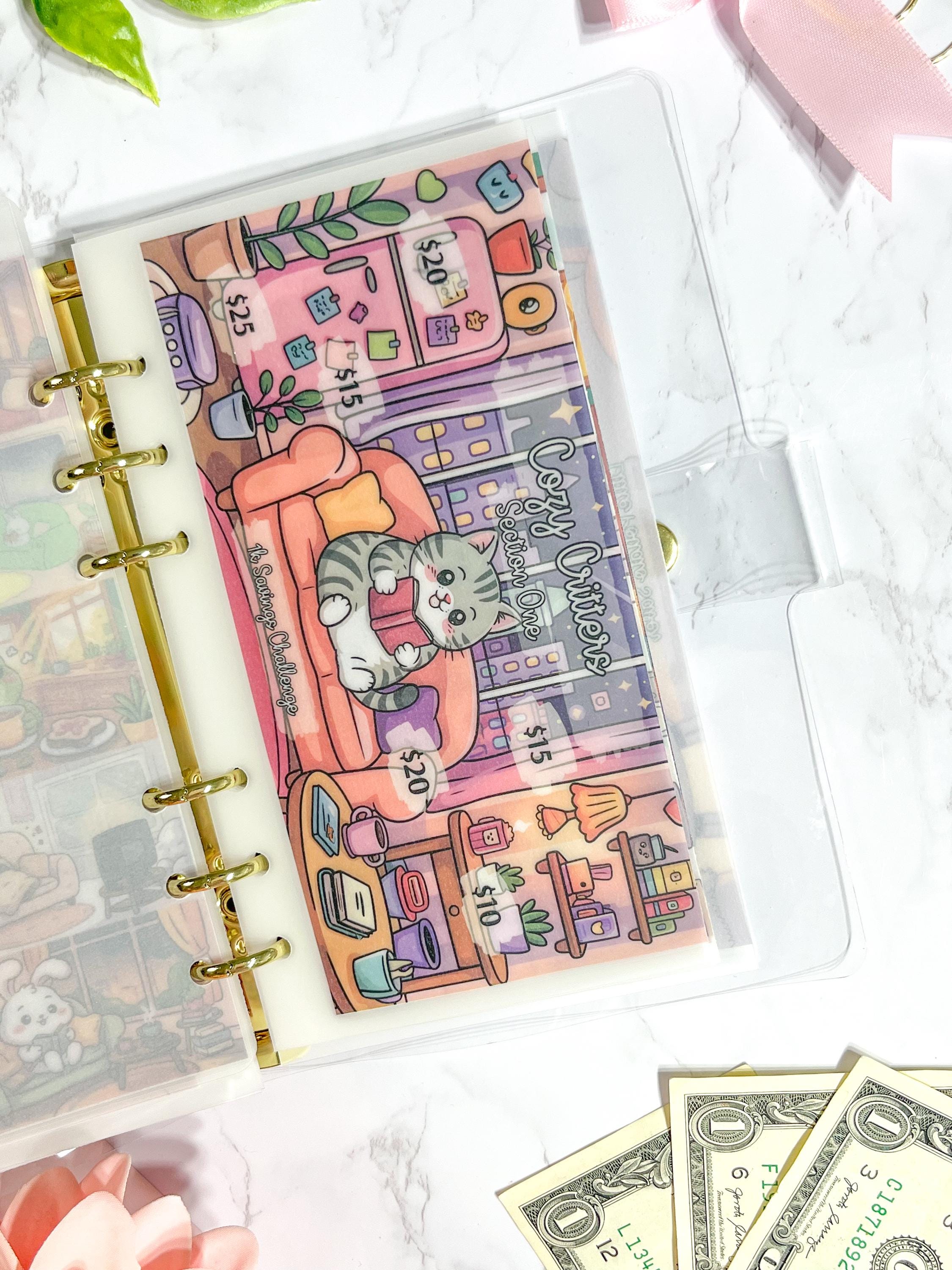 Cozy Critters Savings Challenge L Matte Vellum Envelopes L Frosted ...