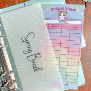 Budget Sheets - Cute Animals Edition | Money Tracker | A6 Savings ...