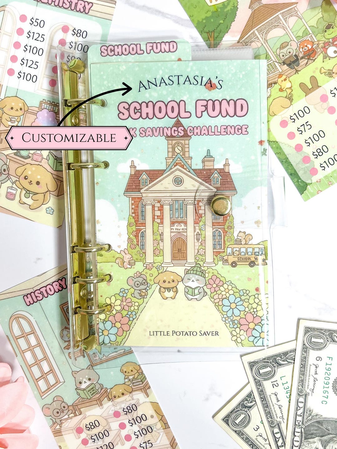 School Fund Savings Challenge | Optional Budget Binder and Envelopes L ...