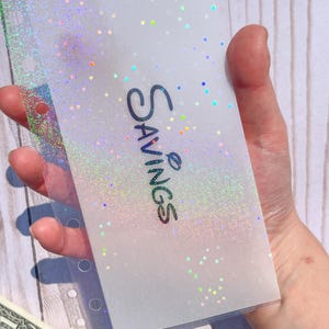 Sand Star Holographic Vellum Cash Envelope L A6 Cash Envelope | Cash ...
