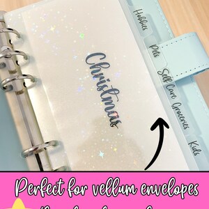 A6 Starlight Binder or Wallet Organizer | Tab Dividers (not Envelopes ...