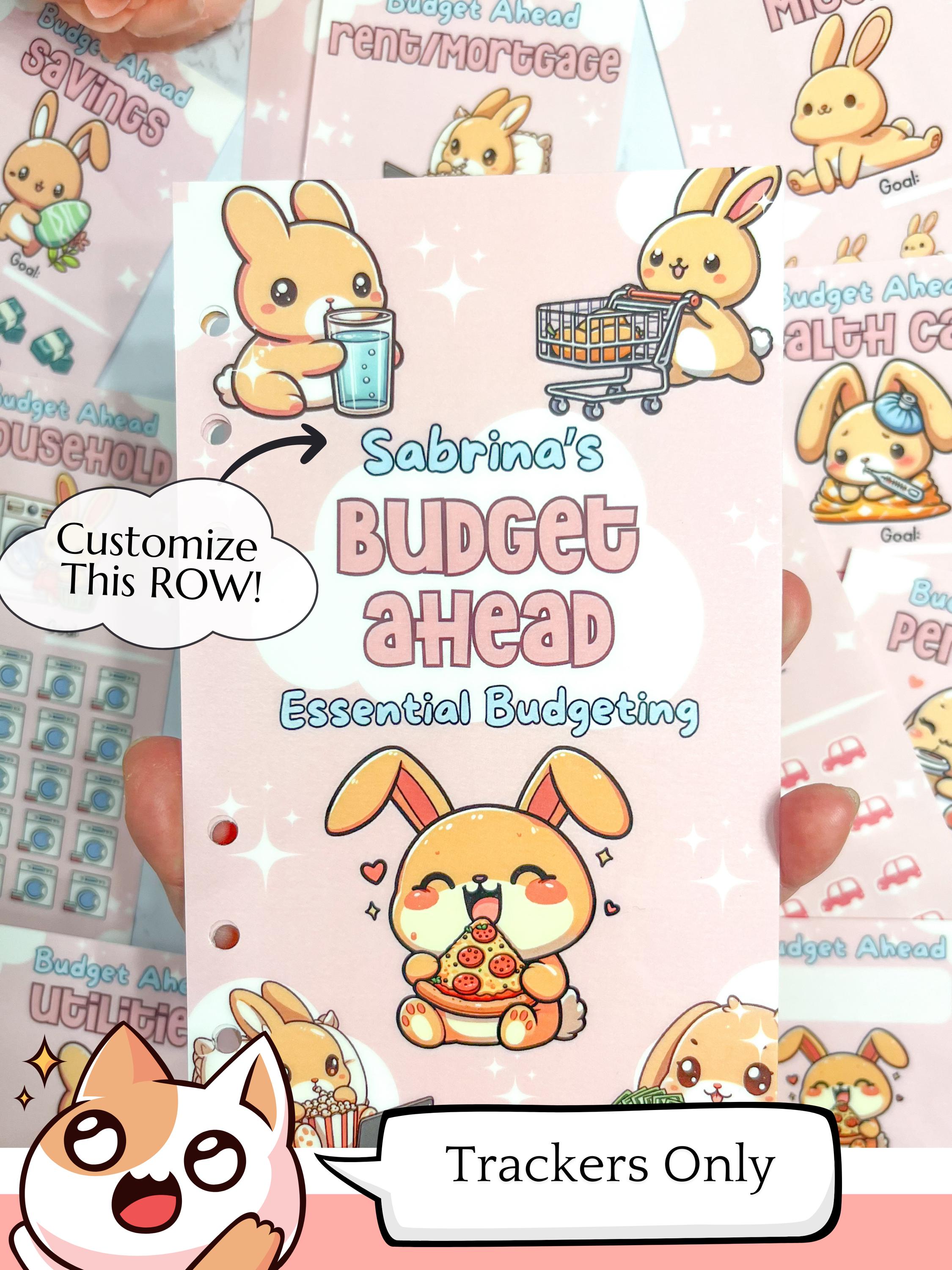 Bunny Budget Ahead Savings Challenges | 12 Essential Budget Categories ...