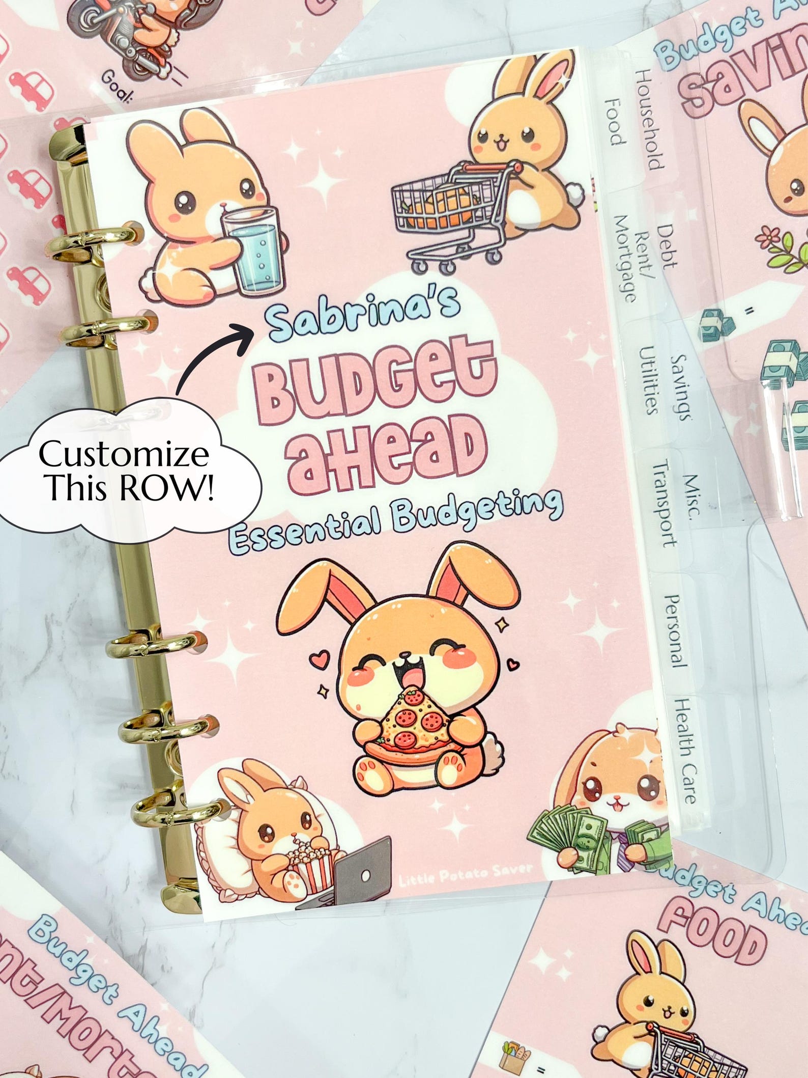 Bunny Budget Ahead Savings Challenges | 12 Essential Budget Categories ...