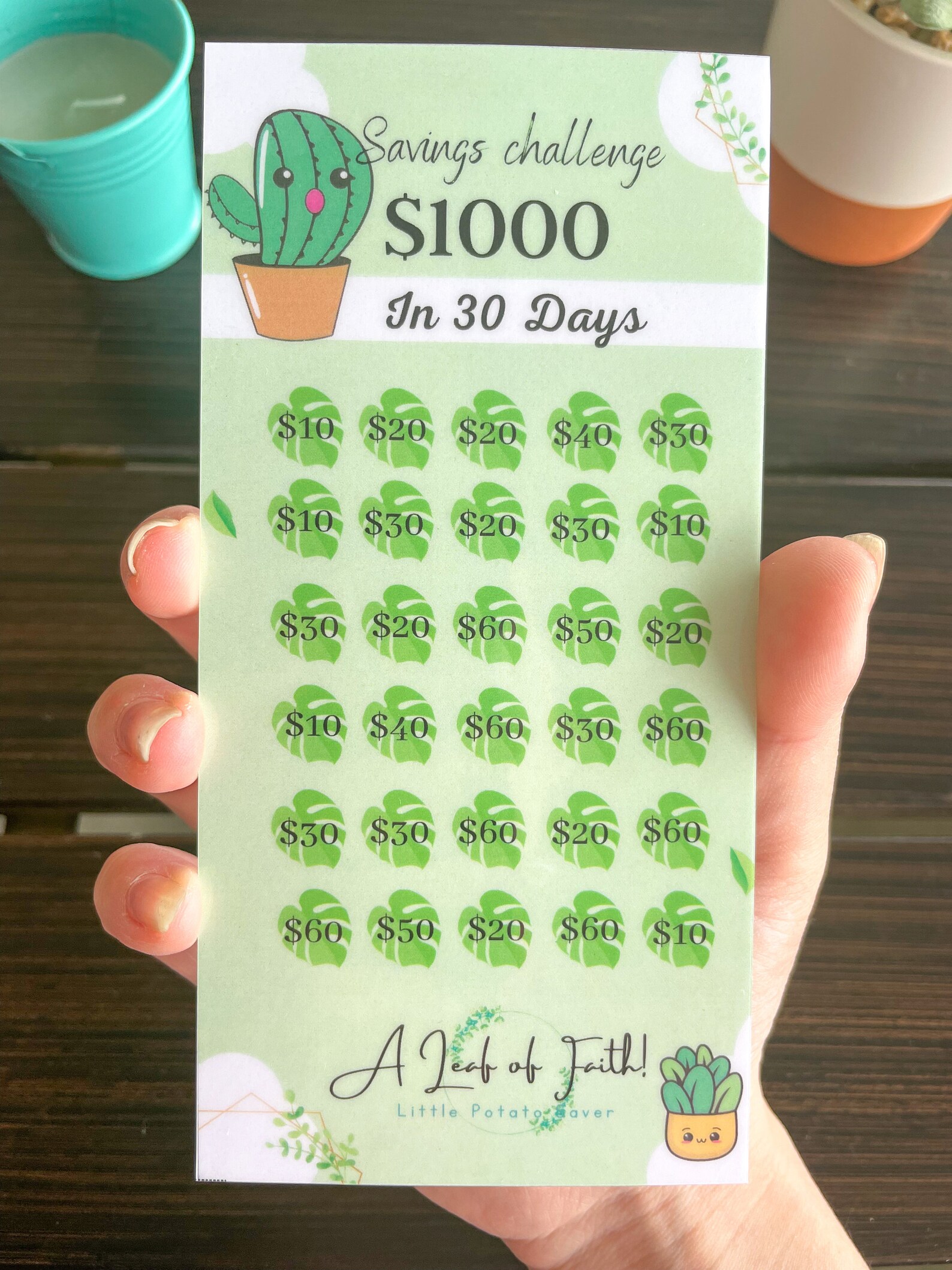 30 DAYS Savings Challenge Money Tracker | Laminated | Budget Binders ...