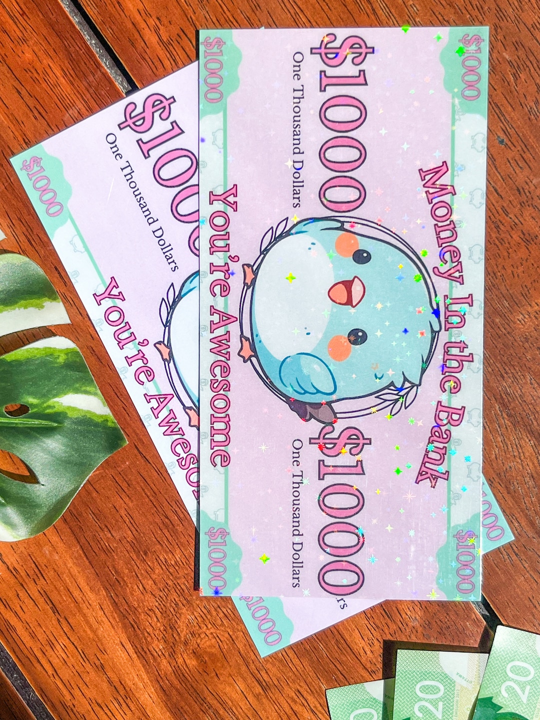 BIRD Prop Money Placeholder - Cute Animals 2nd Edition| 1-1000 Fully ...