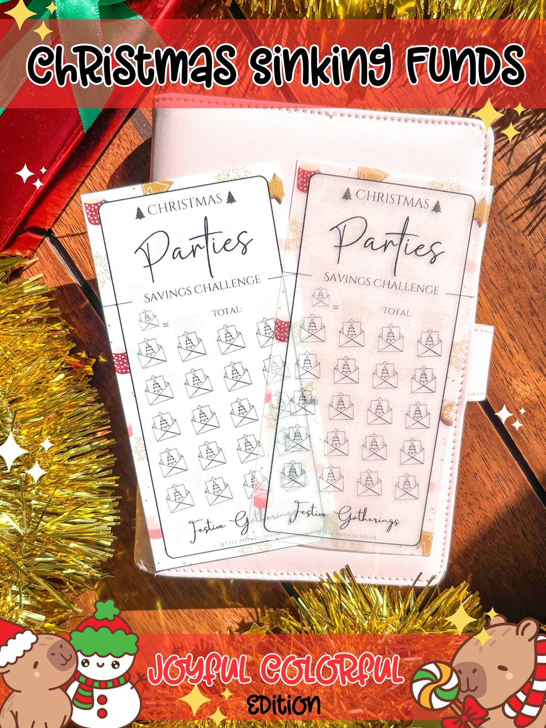 Parties - Joyful Christmas Sinking Funds Savings Challenge | Vellum ...