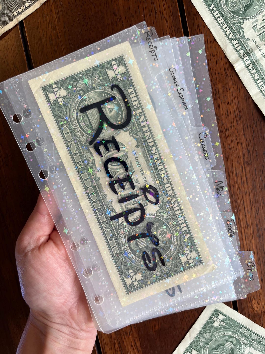 Starlight A6 Custom Cash Envelopes With Tabs | Cash Envelope | Clear ...