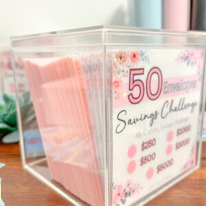 50 Envelope Savings Challenge - 5 IN ONE Savings Challenge | Save 250 ...