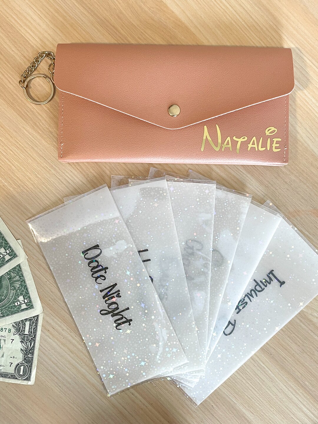 Slim Cash Envelope Wallet Optional STARLIGHT/ MINIMALISTIC VELLUM Cash ...