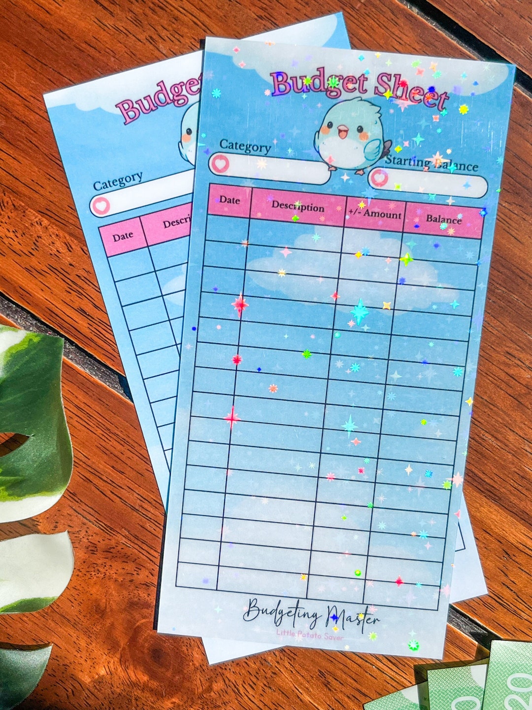 BIRD Budget Sheet - Cute Animals 2nd Edition | Money Tracker | A6 ...