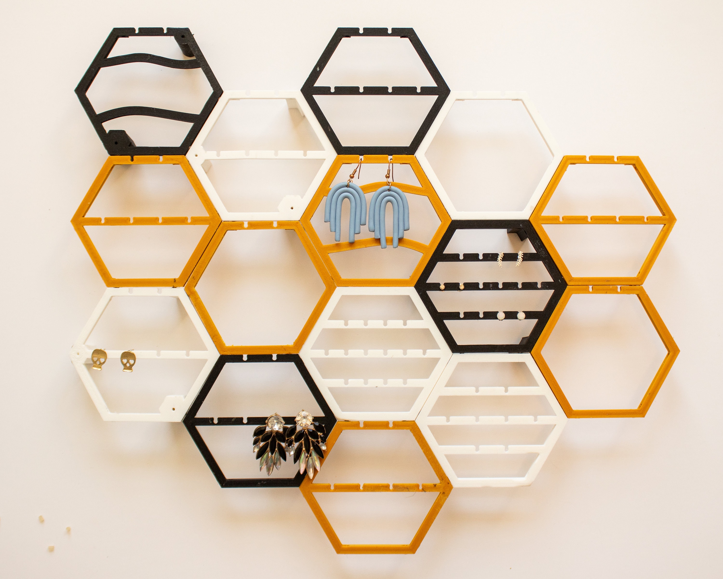 Modular Jewelry Organizer | Honeycomb Jewelry Display | Magnetic ...