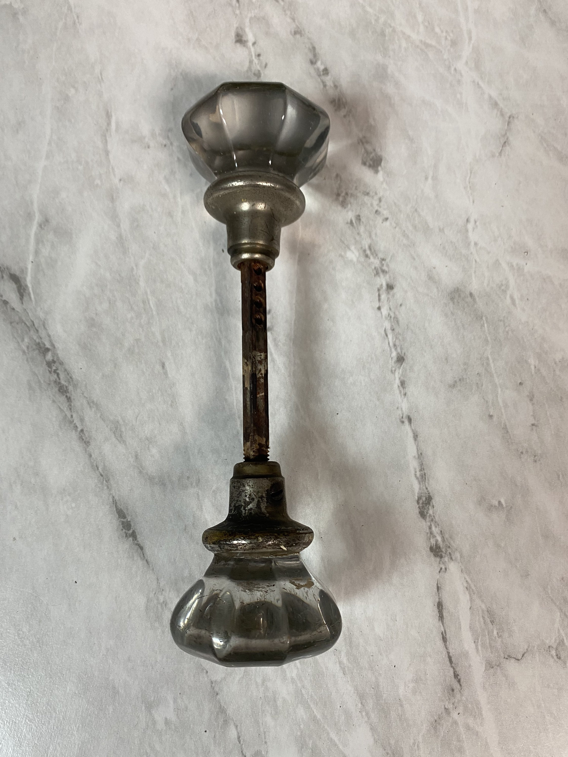 Antique Crystal Door Knob Set - Etsy