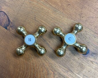 Hot and Cold Shower Handles - Etsy