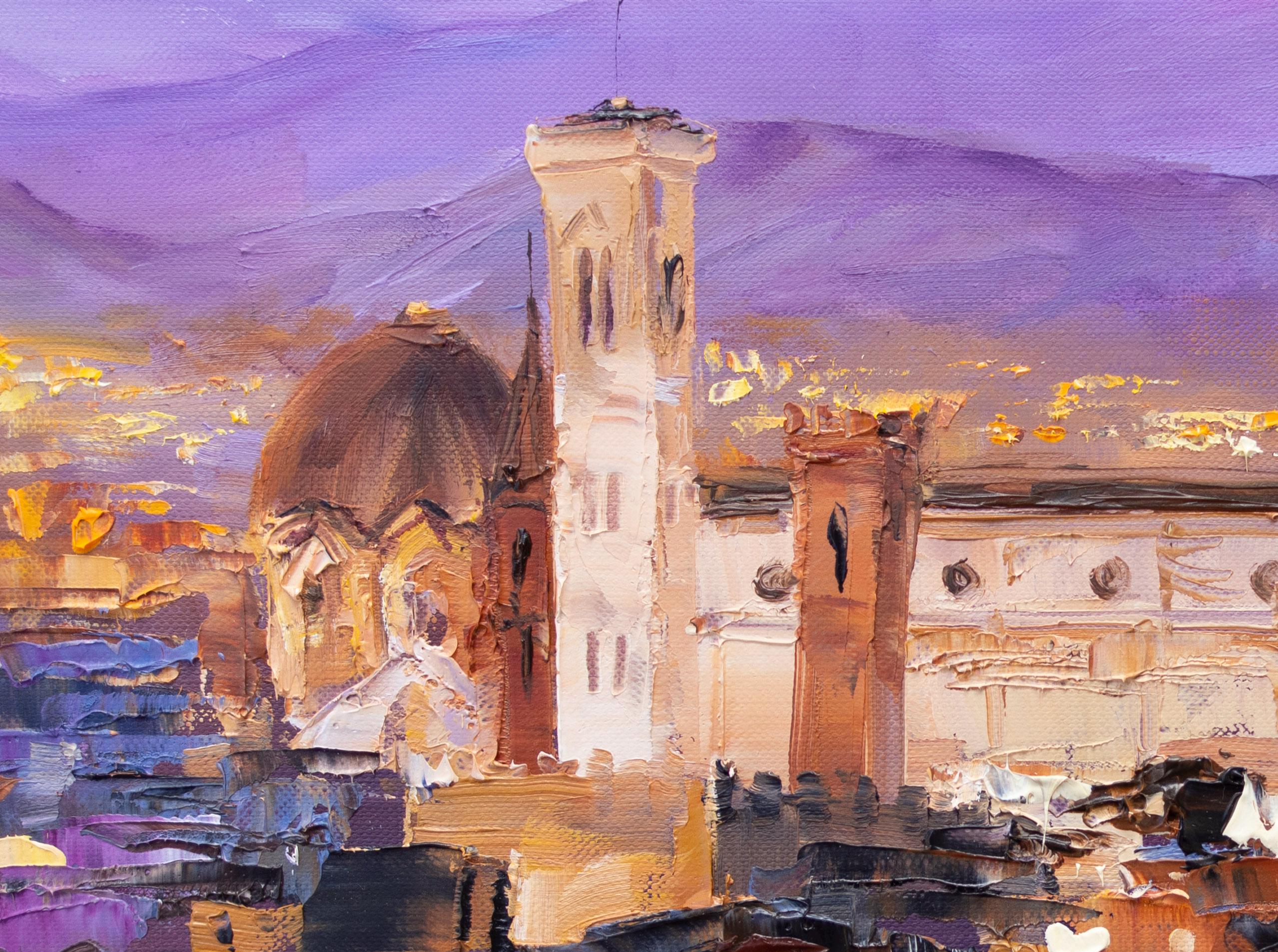 Night Florence Oil Painting, Florence Cathedral, Duomo Di Firenze, the ...