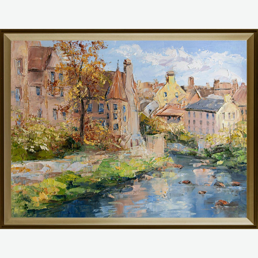 The Capital of Scotland, Edinburgh, Water of Leith, Dean Village. Old ...