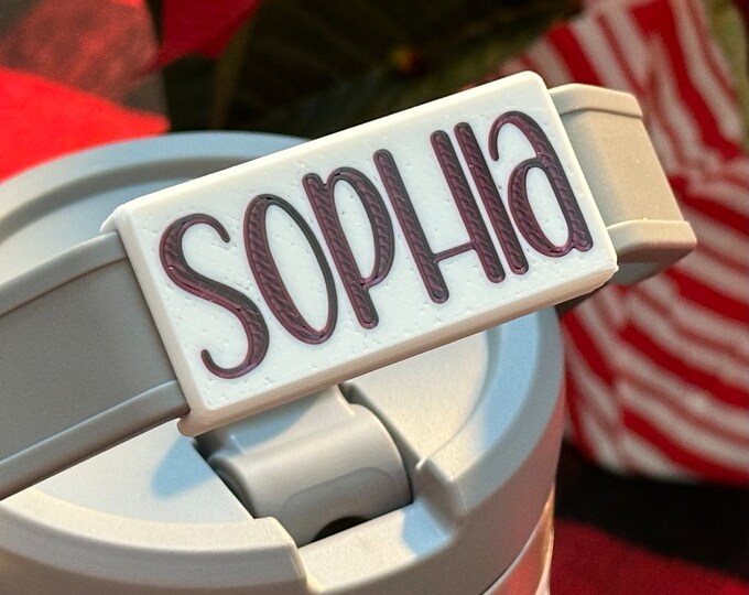 Shiny White Name Plate, Fits on Stanley Tumbler Handle, Iceflow 30 Oz ...