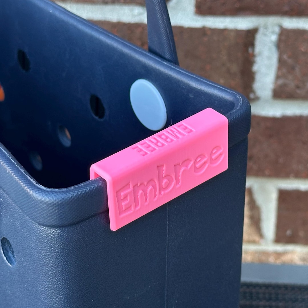 Personalized Bogg Bag Name Plate Clip: 3-sided Custom Bag Tag - Etsy