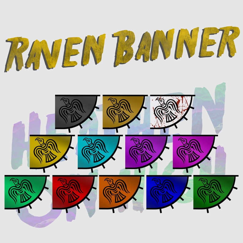 12 Raven Banner Sub Badge Set - Etsy