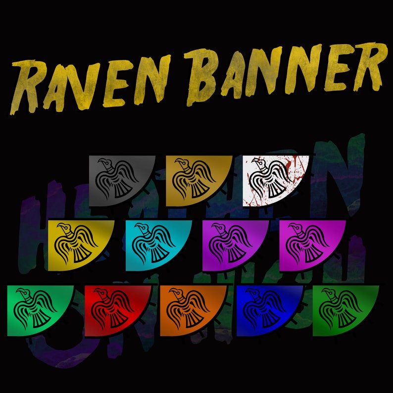 12 Raven Banner Sub Badge Set - Etsy