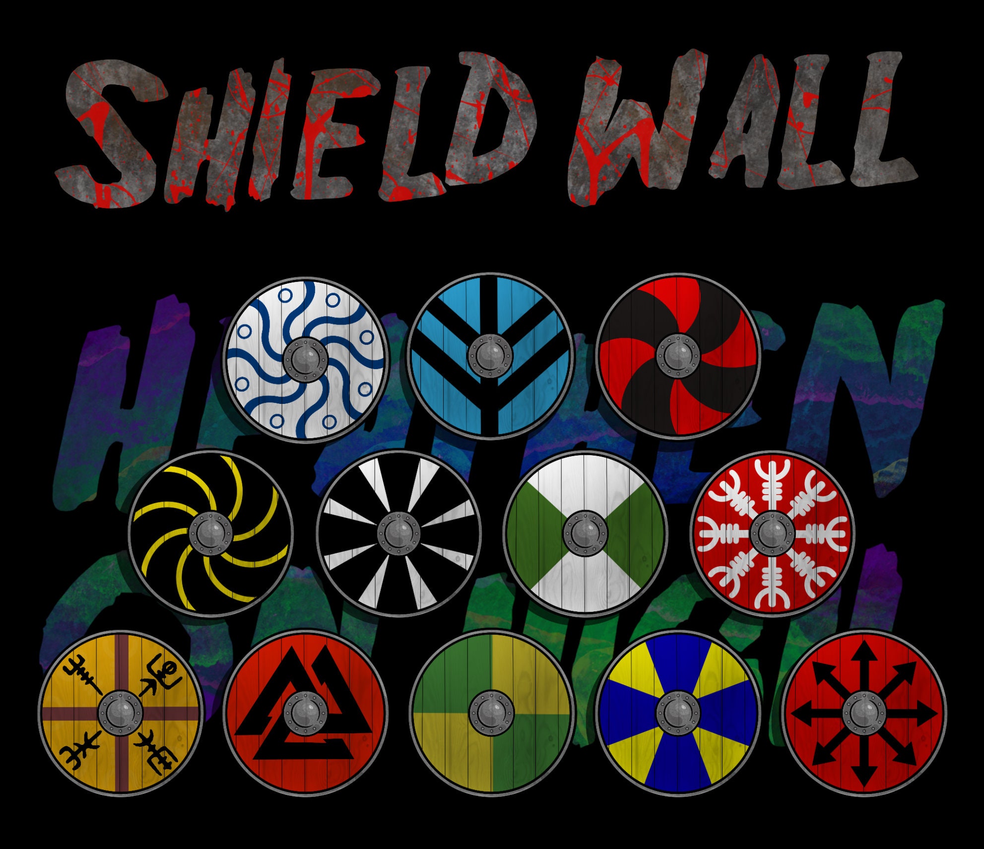 12 Shield Wall Sub Badge Set - Etsy