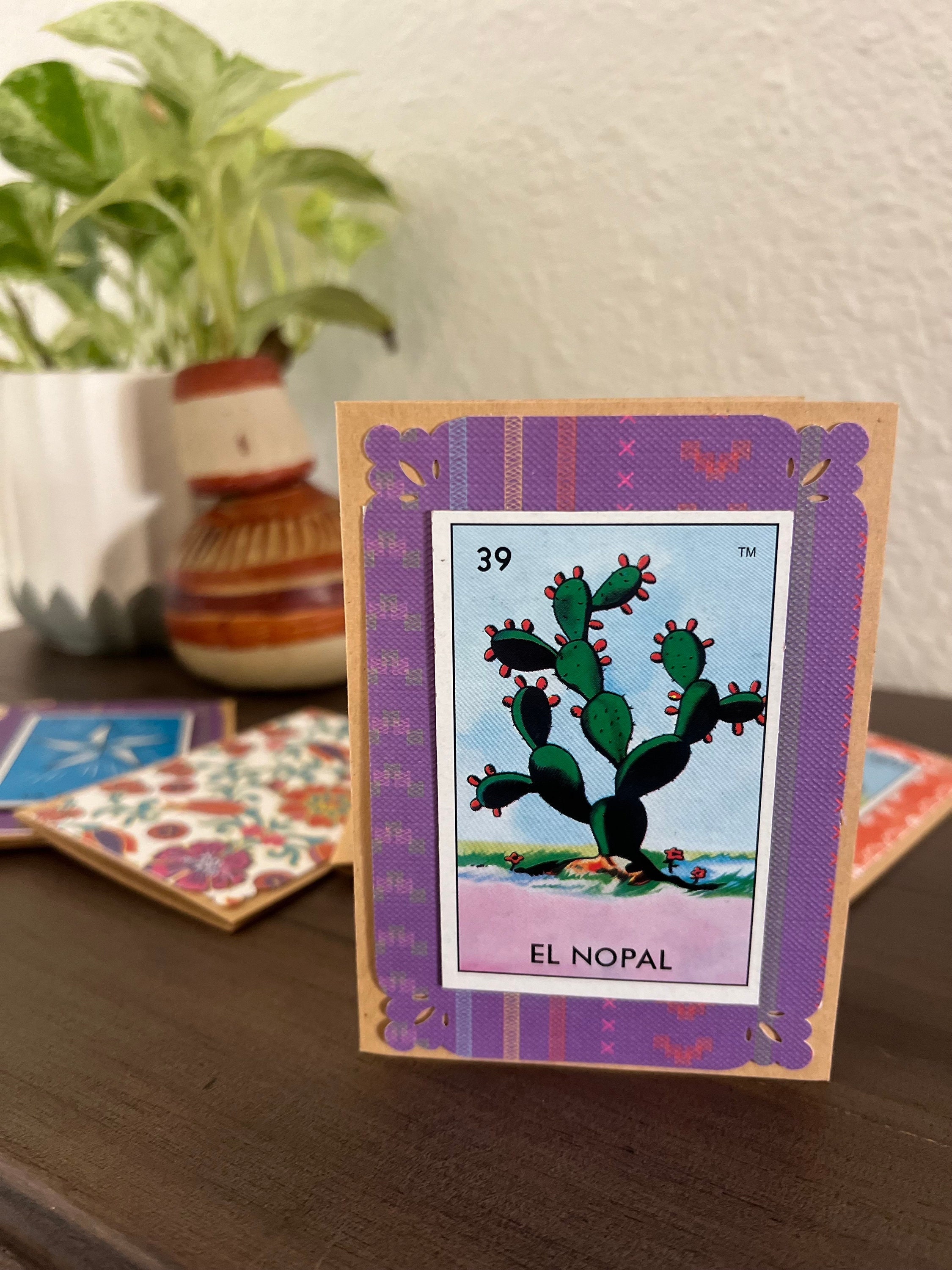 El Nopal Lotería Blank Note Card Set - Etsy