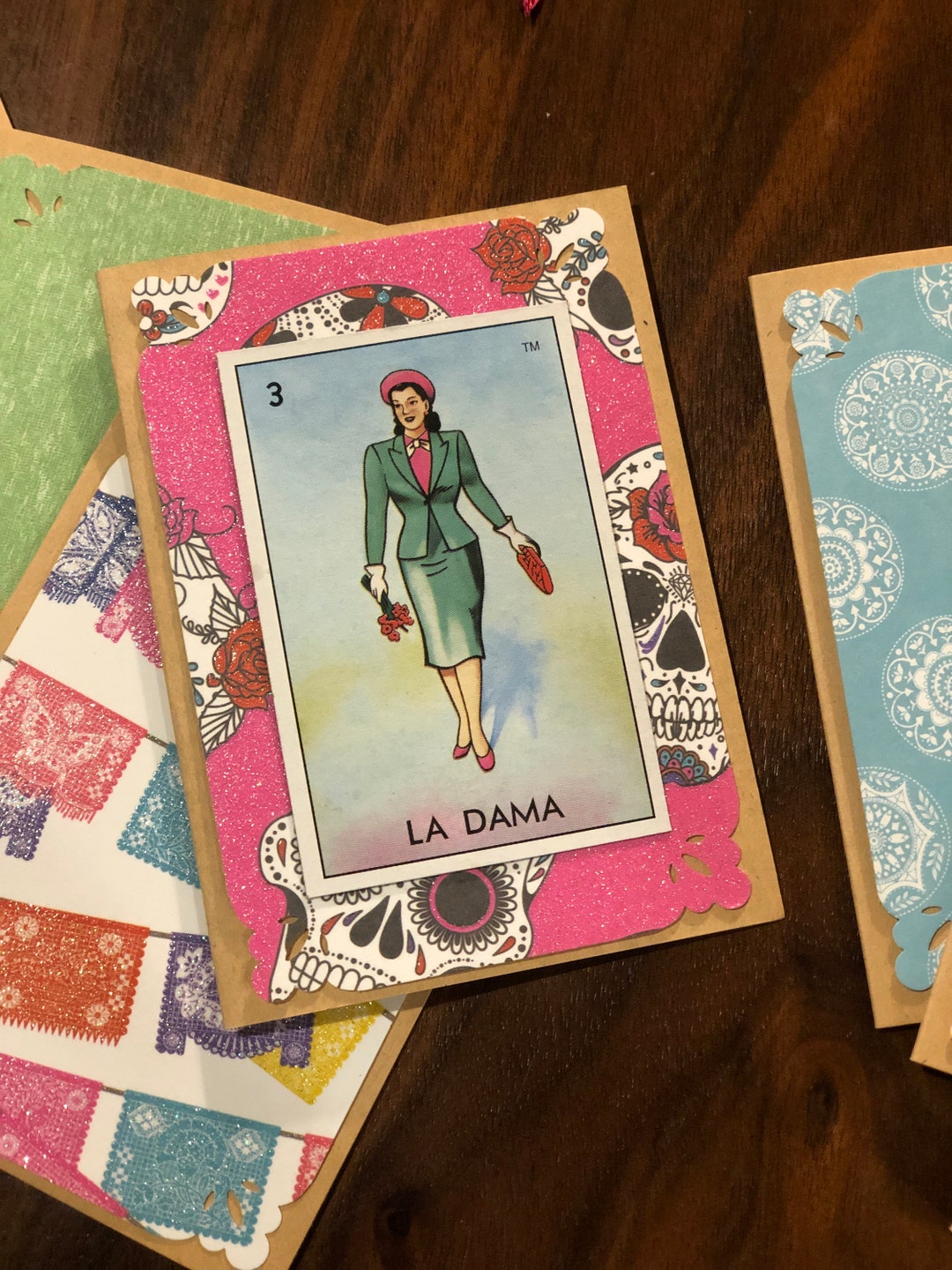 La Dama Lotería Blank Note Card Set - Etsy
