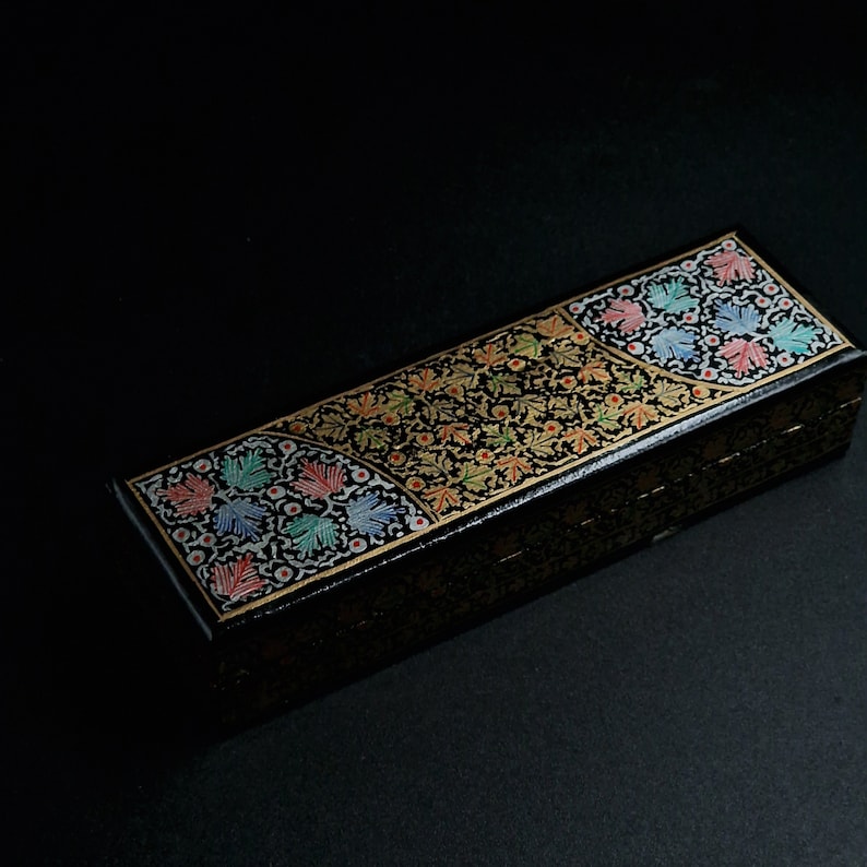 Kashmiri Handmade & Hand Painted Paper Mache Jewelry Box Gift - Etsy