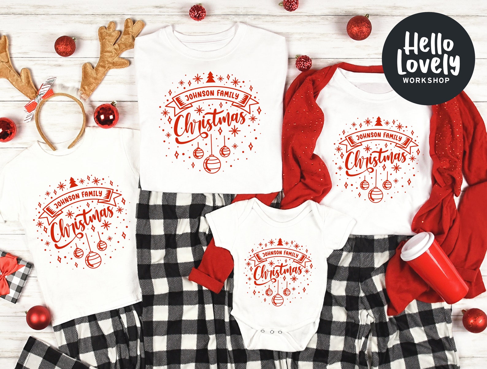 Custom Family Christmas Shirts, Personalized Matching Family Christmas ...