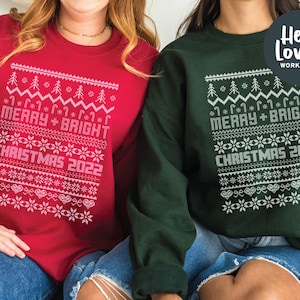 Couple Christmas Sweaters, Christmas Party Outfit, Husband Wife ...