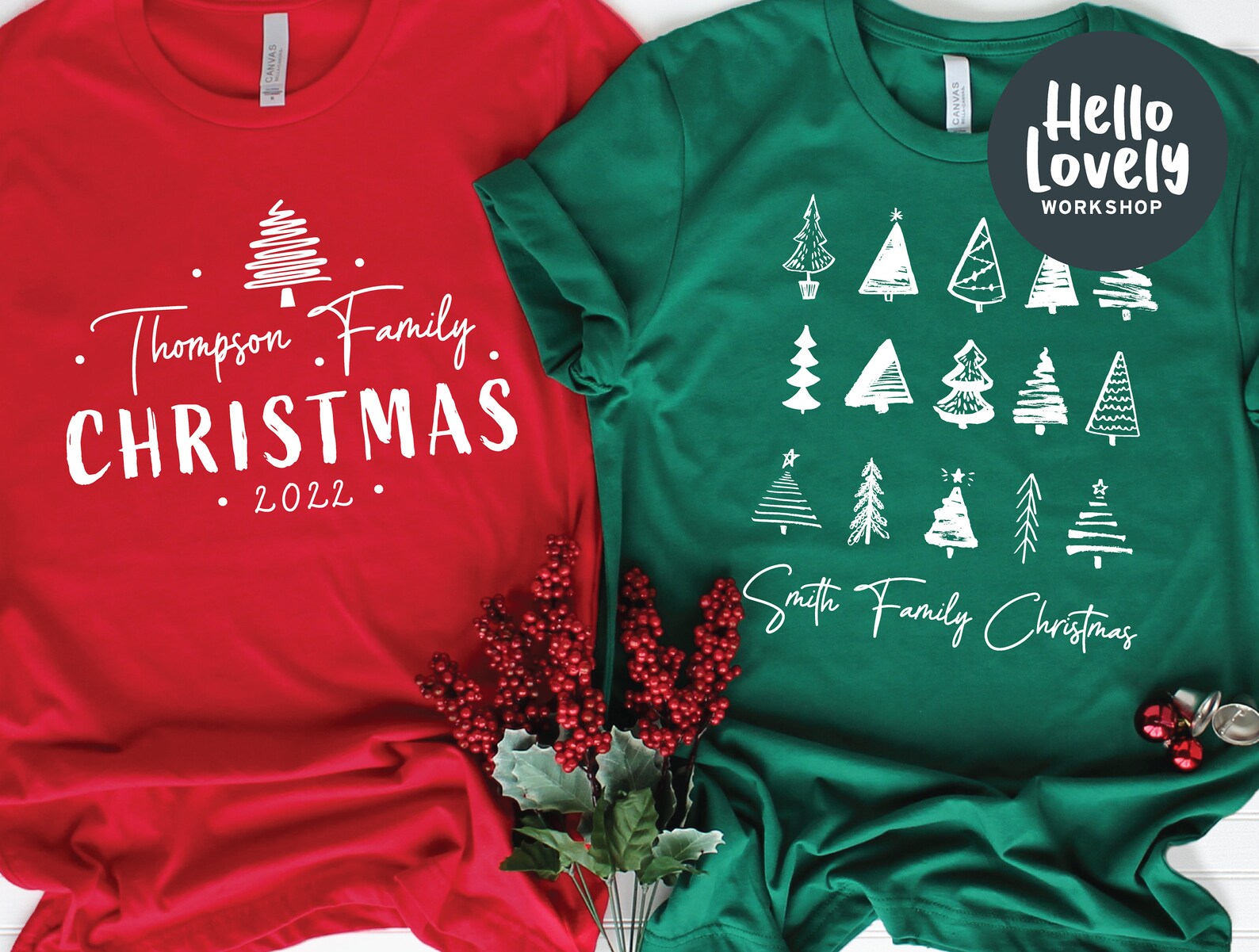 Custom Family Christmas Shirts, Personalized Matching Family Christmas ...