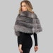 Fluffy Real Fox Fur Cape With Hood and Leather Belt. Winter Fur Cape ...