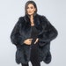 Graphite Gray, Real Astrakhan Fur Coat, Full Length, Straight Line Coat ...