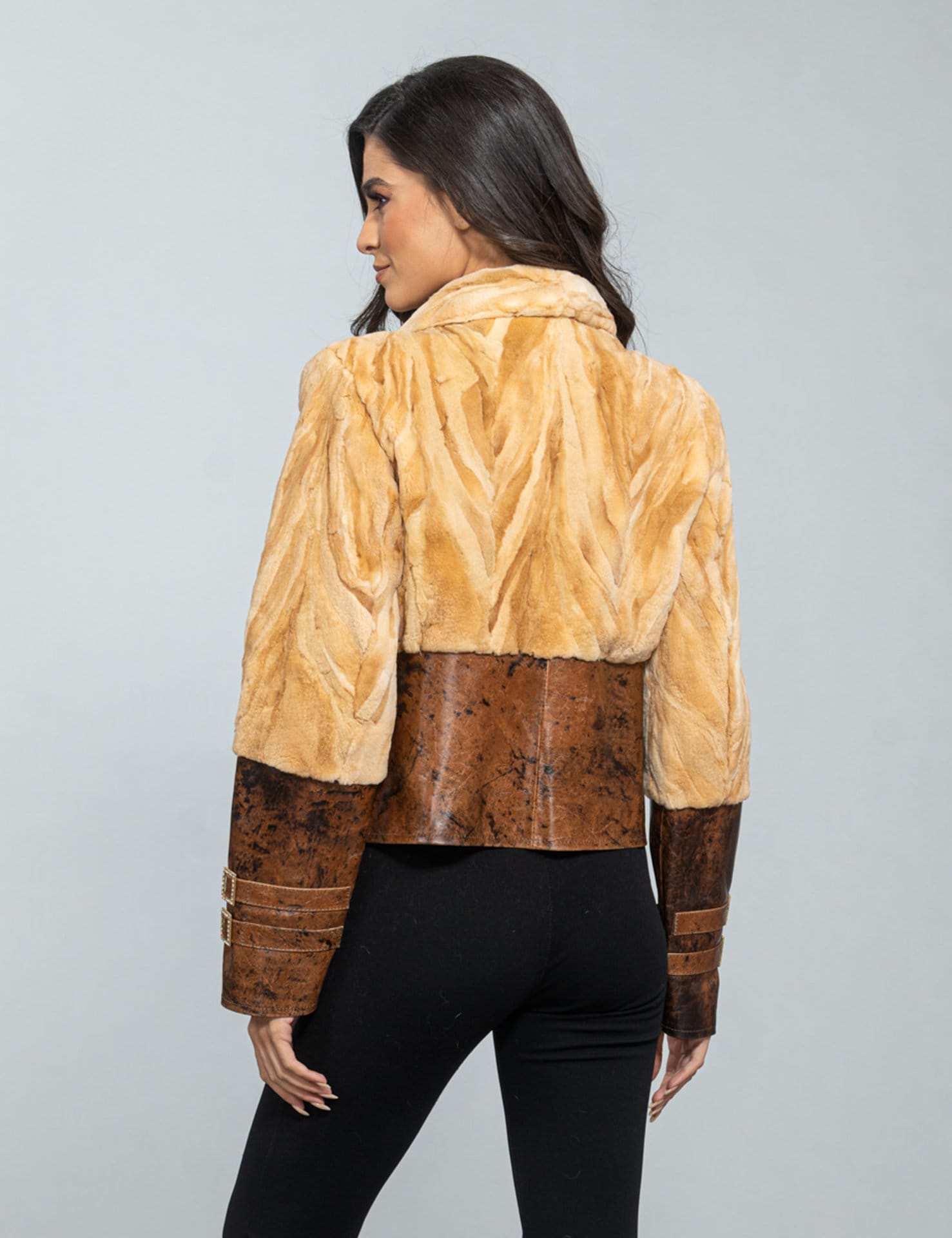 Modern Biker Jacket in Light Brown Color With Genuine Leather. - Etsy
