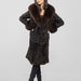 Long Line High Quality Real Astrakhan Fur Coat, Brown Color, Fluffy Fox ...