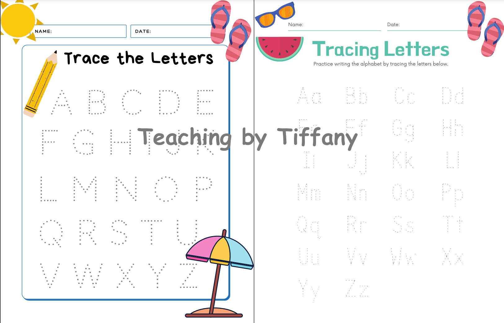 Summer Letter Tracing and Word Find - Etsy