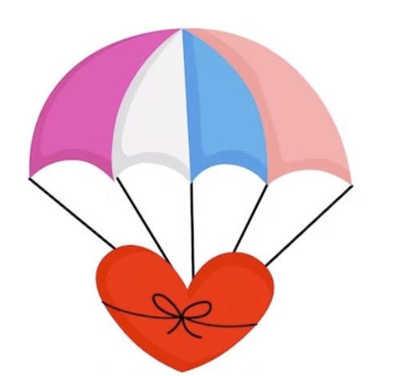 Heart Parachute Cookie Cutter STL Files: 2" and 3.5" - Etsy