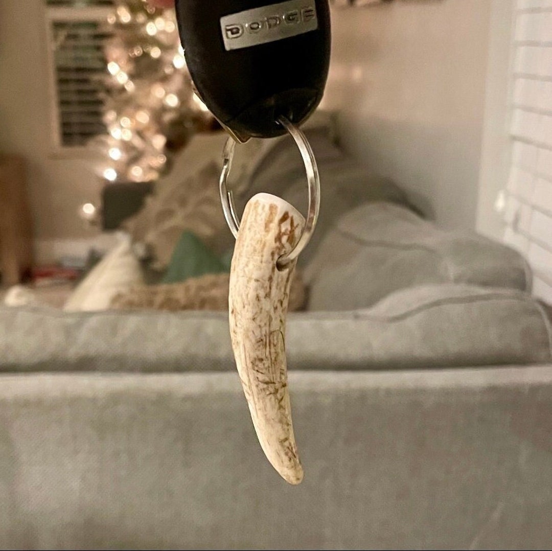 Elk Antler Keychain - Etsy