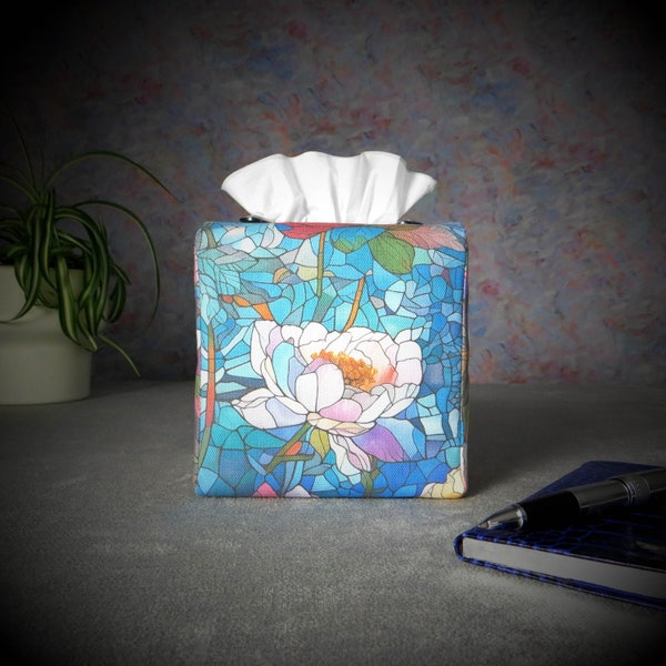 Stained Glass Tissue Box - Etsy
